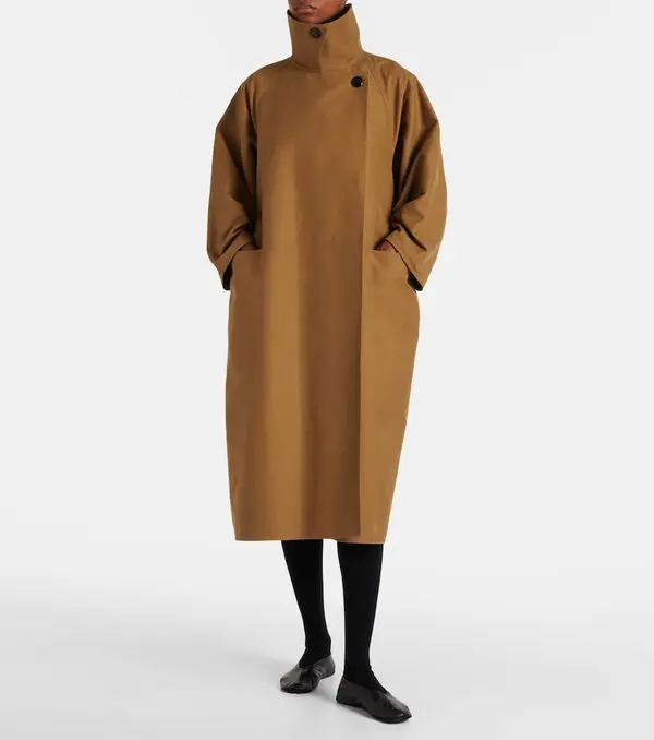 THE ROW Aurore Oversized Cotton Canvas Coat