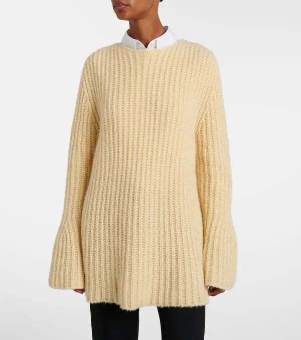 THE ROW Mirr Ribbed-knit Cashmere Sweater