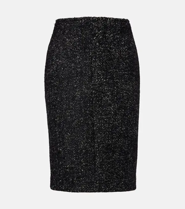 THE ROW Malva Wool Midi Skirt - Black