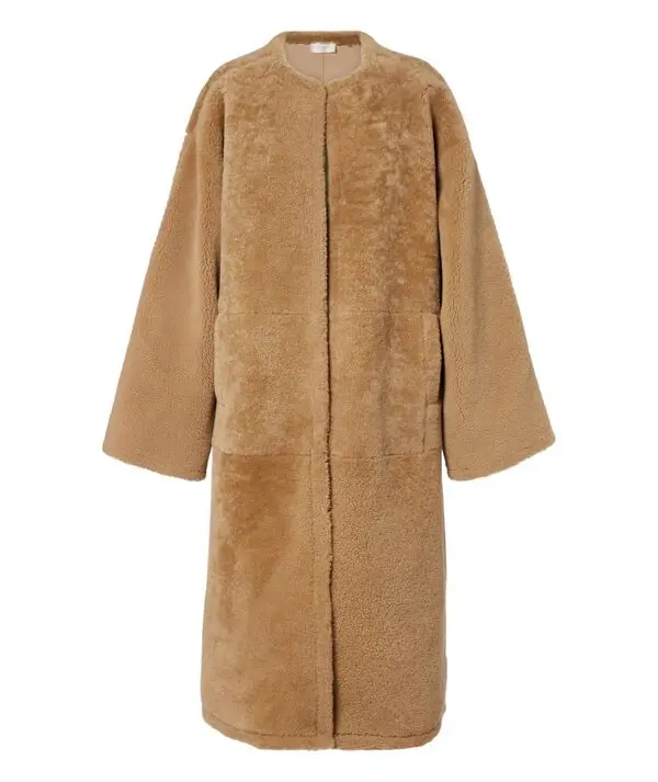 THE ROW Narol Shearling Coat - Beige