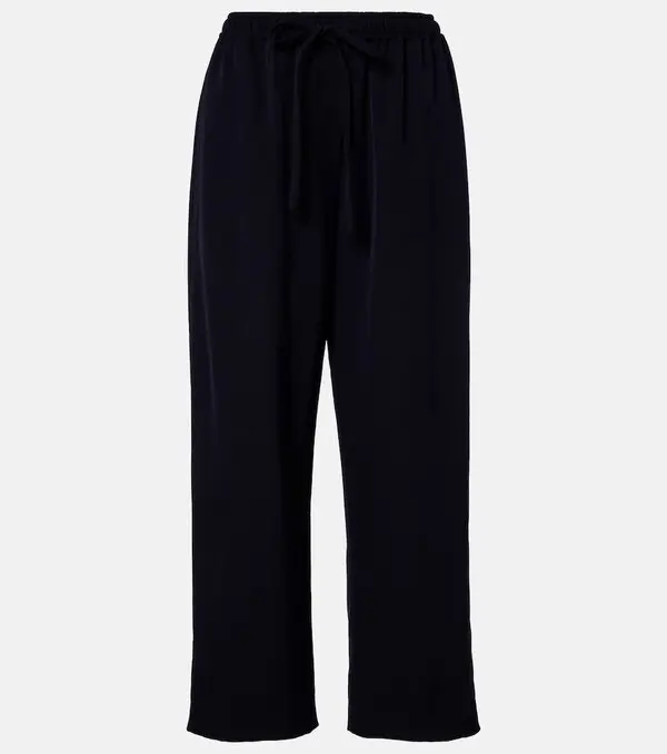 THE ROW Orieno Wool Gabardine Pants - Blue