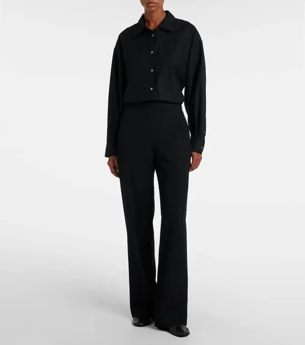 THE ROW Roger Wool Gabardine Pants
