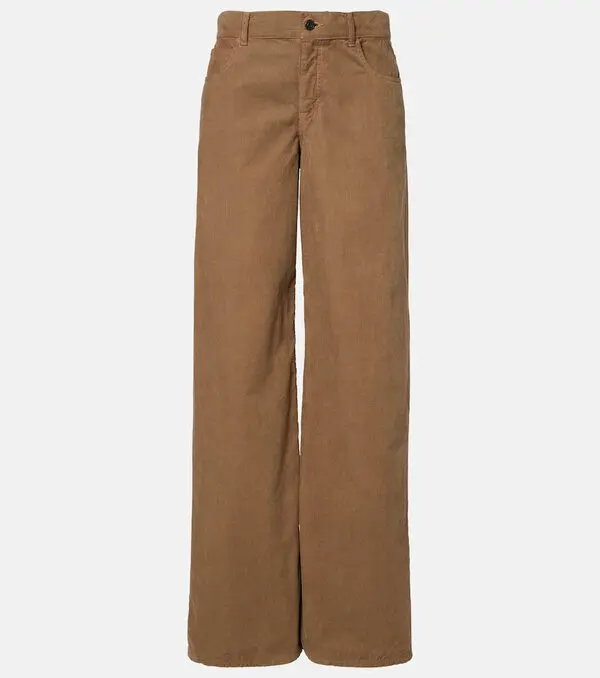 THE ROW Eglitta Low-rise Corduroy Wide-leg Pants - Brown