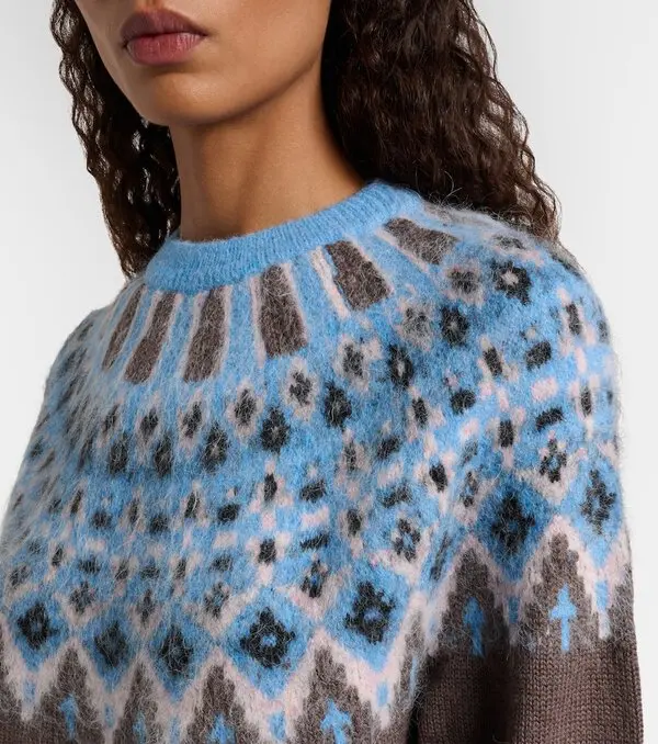 Staud Zane Fair Isle Wool-blend Sweater