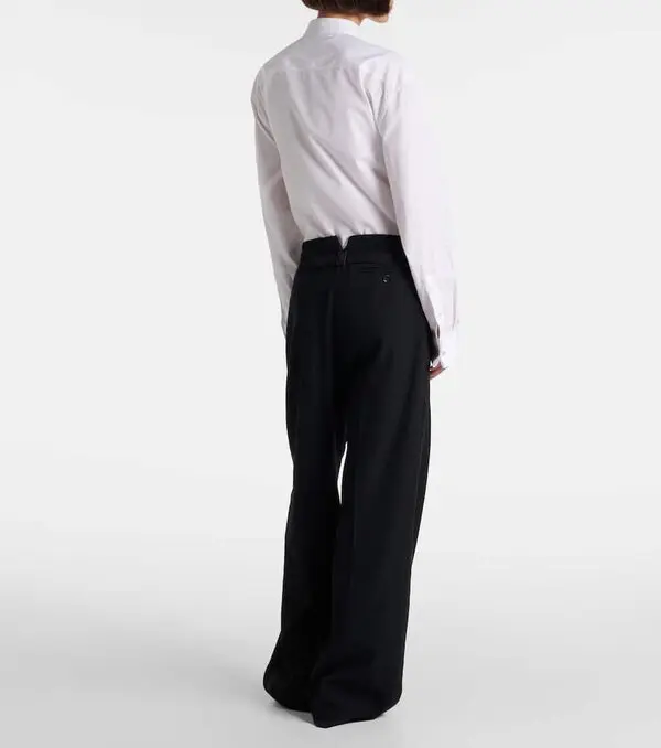 THE ROW Felicita Wool Twill Wide-leg Pants