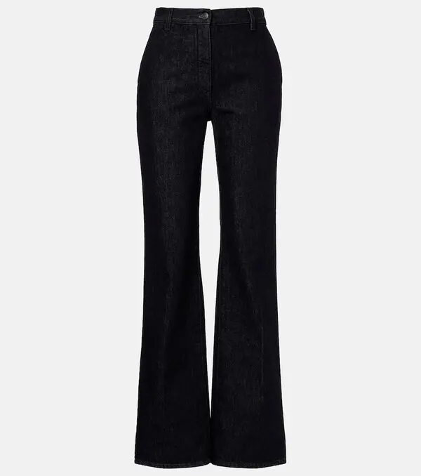 THE ROW Vita Straight Leg Jeans - Black