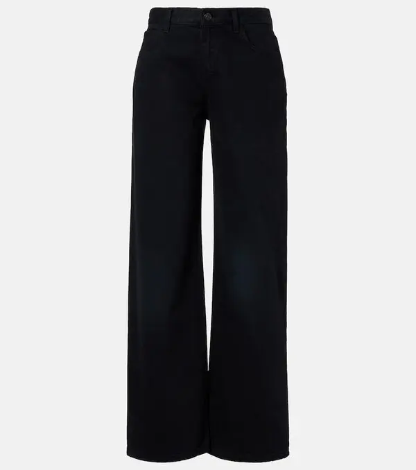 THE ROW Eglitta Low-rise Wide-leg Jeans - Black