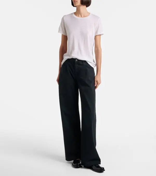 THE ROW Eglitta Low-rise Wide-leg Jeans - Black