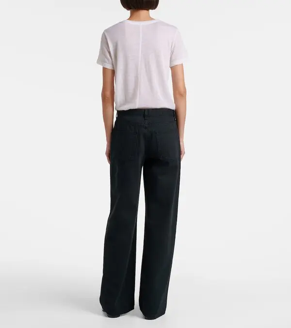 THE ROW Eglitta Low-rise Wide-leg Jeans - Black