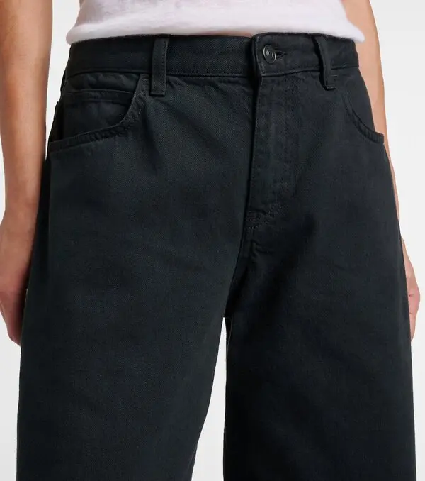 THE ROW Eglitta Low-rise Wide-leg Jeans - Black