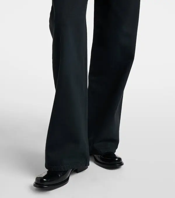 THE ROW Eglitta Low-rise Wide-leg Jeans - Black