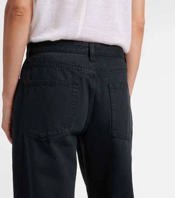 THE ROW Eglitta Low-rise Wide-leg Jeans - Black