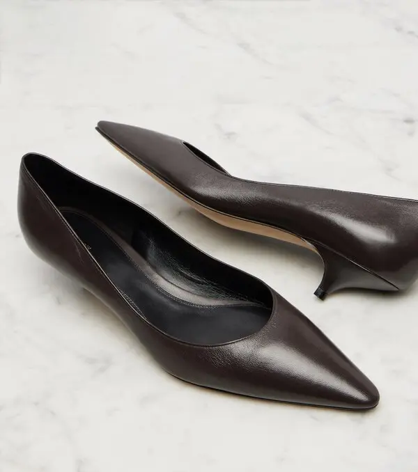 THE ROW Liisa Leather Pumps