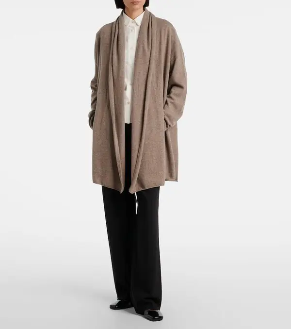 THE ROW Merin Cashmere Cardigan - Beige