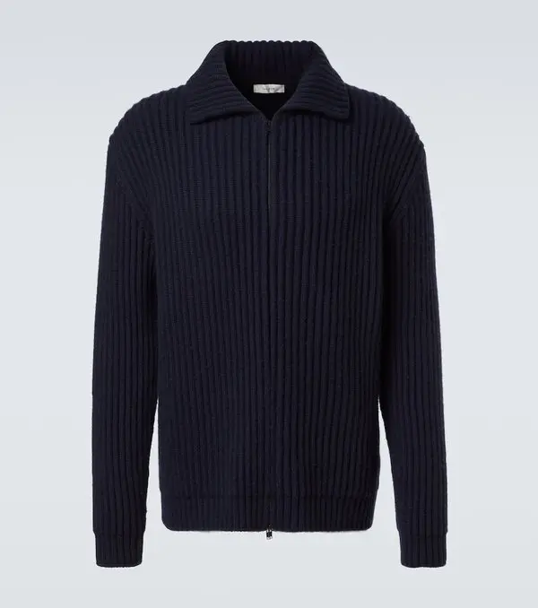THE ROW Hornby Cashmere Zip-up Cardigan - Blue