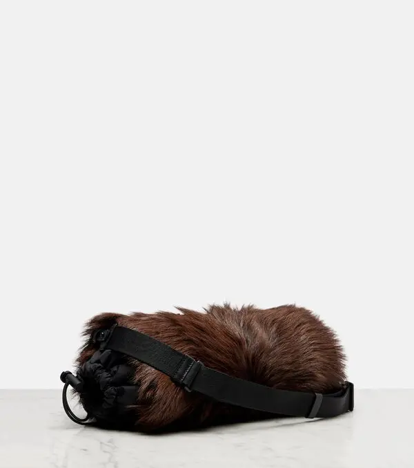 Moncler Shearling Clutch - Brown