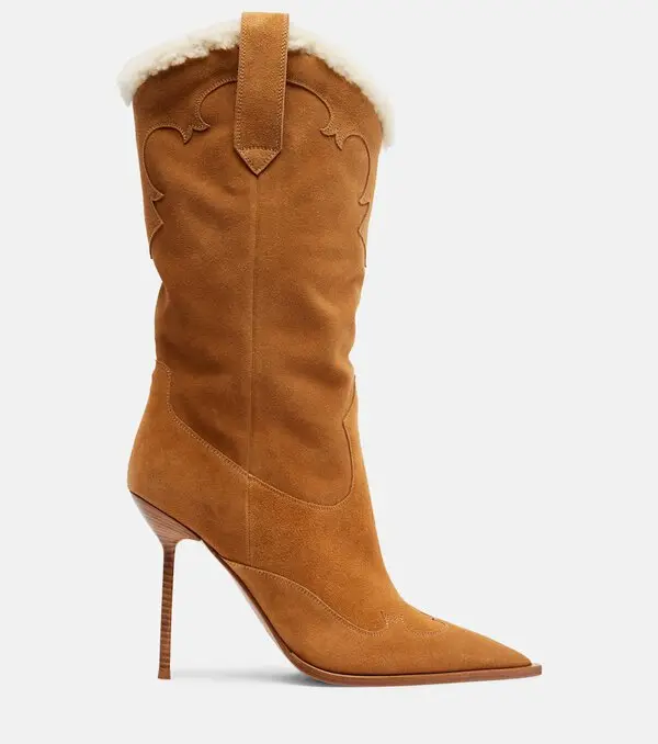 Paris Texas Lidia 105 Suede Cowboy Boots