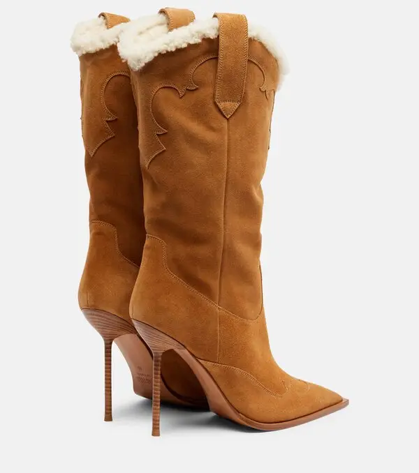 Paris Texas Lidia 105 Suede Cowboy Boots