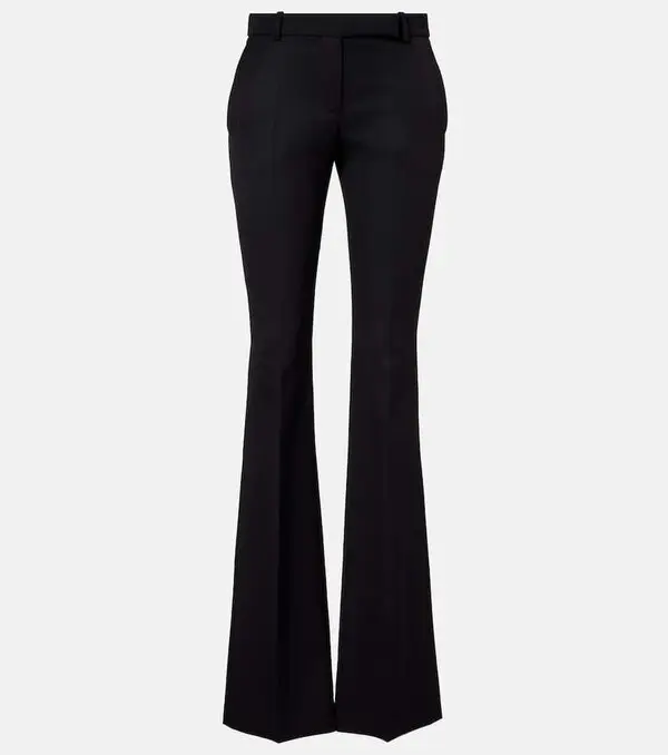 Alexander McQueen Low-rise Flared Wool Pants