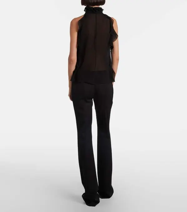 Alexander McQueen Low-rise Flared Wool Pants