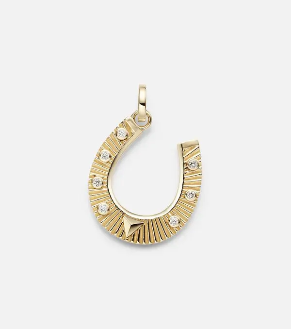 FOUNDRAE 18kt Yellow Diamond Pendant - Gold