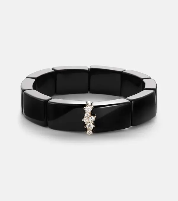 SYDNEY EVAN 14kt Bracelet With Diamonds And Onyx - Black