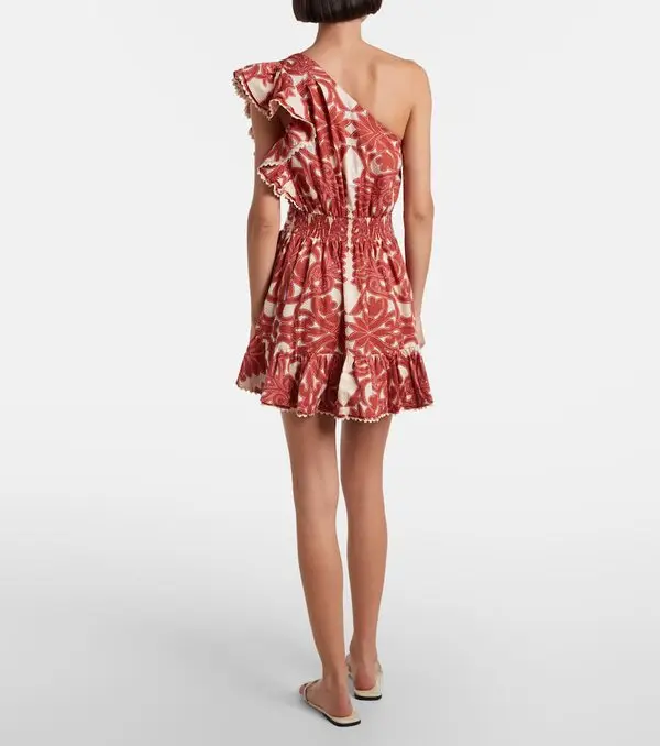 Poupette St Barth Corinne Ruffled Minidress - Red