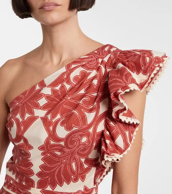 Poupette St Barth Corinne Ruffled Minidress - Red