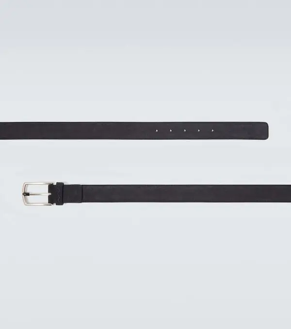 Zegna Triple Stitch Leather Belt