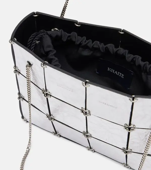 Khaite Emma Mini Metallic Leather Tote