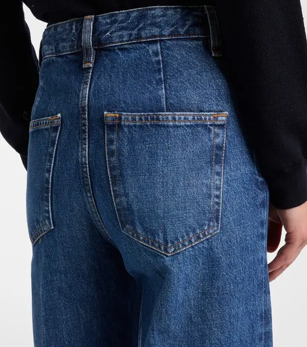 FRAME Slice High-rise Flared Jeans - Blue