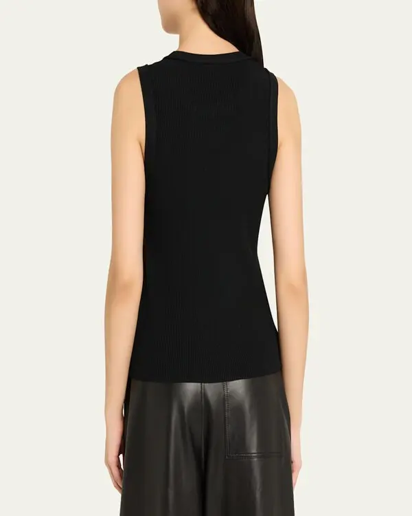 Loewe Anagram Rib Tank Top - Black