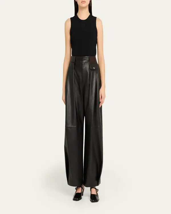 Loewe Anagram Rib Tank Top - Black