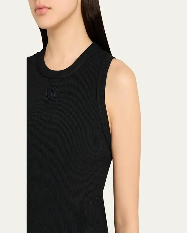 Loewe Anagram Rib Tank Top - Black