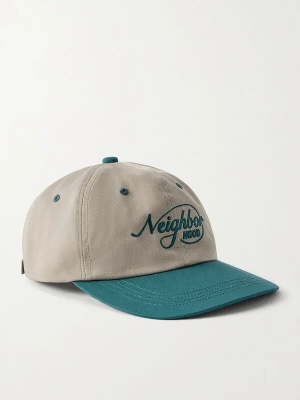 NEIGHBORHOOD Logo-embroidered Twill Baseball Cap - Green