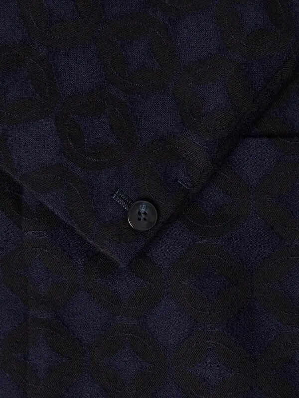 Blue Blue Japan Shippou Cotton And Wool-blend Jacquard Suit Jacket