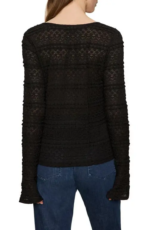 Sanctuary Lace Henley - Black
