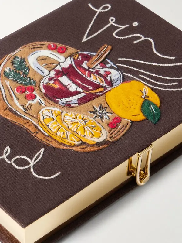 OLYMPIA LE-TAN Vin Chaud Embroidered Canvas Clutch
