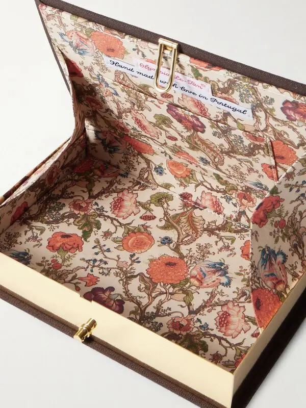 OLYMPIA LE-TAN Vin Chaud Embroidered Canvas Clutch