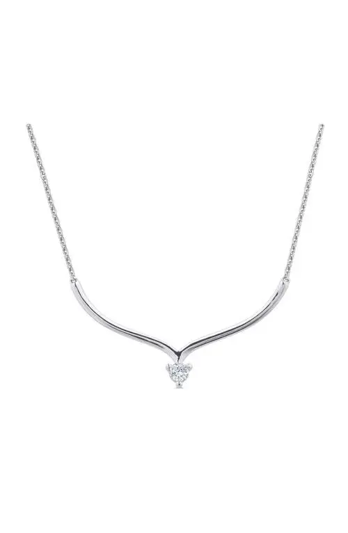 SEED2STONE Versatile V Diamond Necklace - Silver
