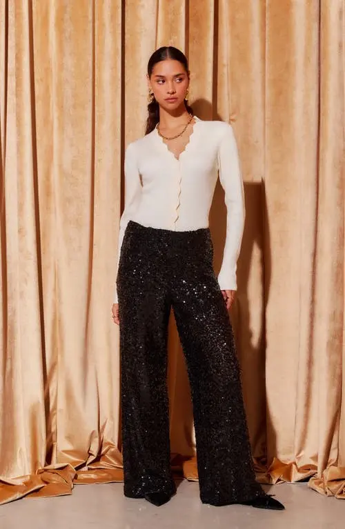 Fifteen Twenty Lynette Wide Leg Sequin Pants