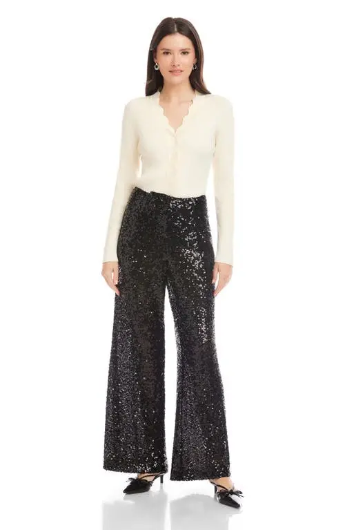 Fifteen Twenty Lynette Wide Leg Sequin Pants