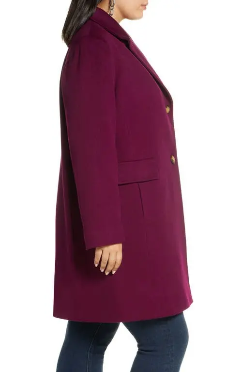 Fleurette Notch Collar Wool Coat