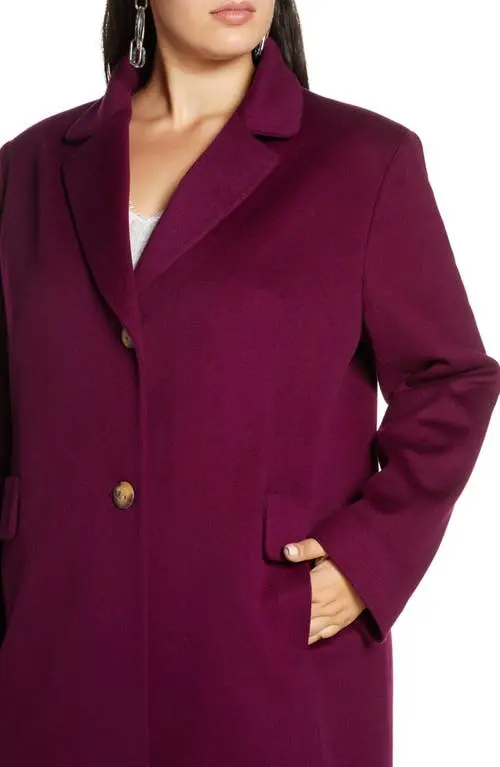 Fleurette Notch Collar Wool Coat