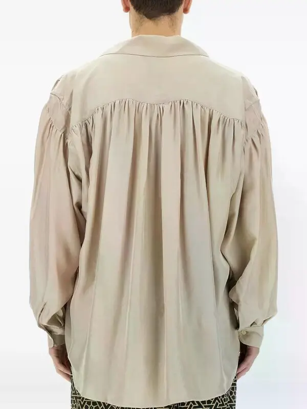 AIE Gathered Buttoned Shirt