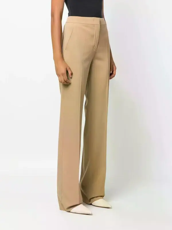 Max Mara High-waisted Pressed-crease Trousers - Neutrals