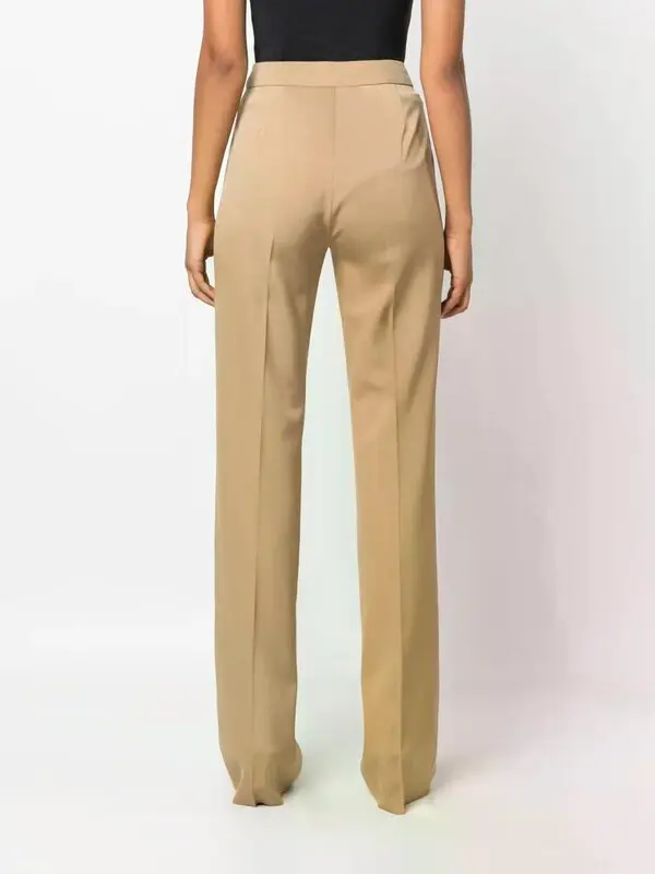 Max Mara High-waisted Pressed-crease Trousers - Neutrals