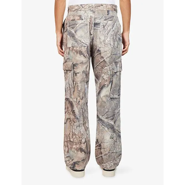 REPRESENT Camouflage-pattern Cotton Cargo Trousers