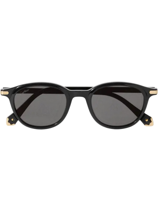 CARTIER Godron De D-frame Sunglasses - Black