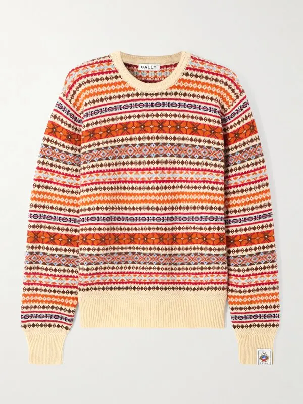Bally Jacquard-knit Wool Sweater